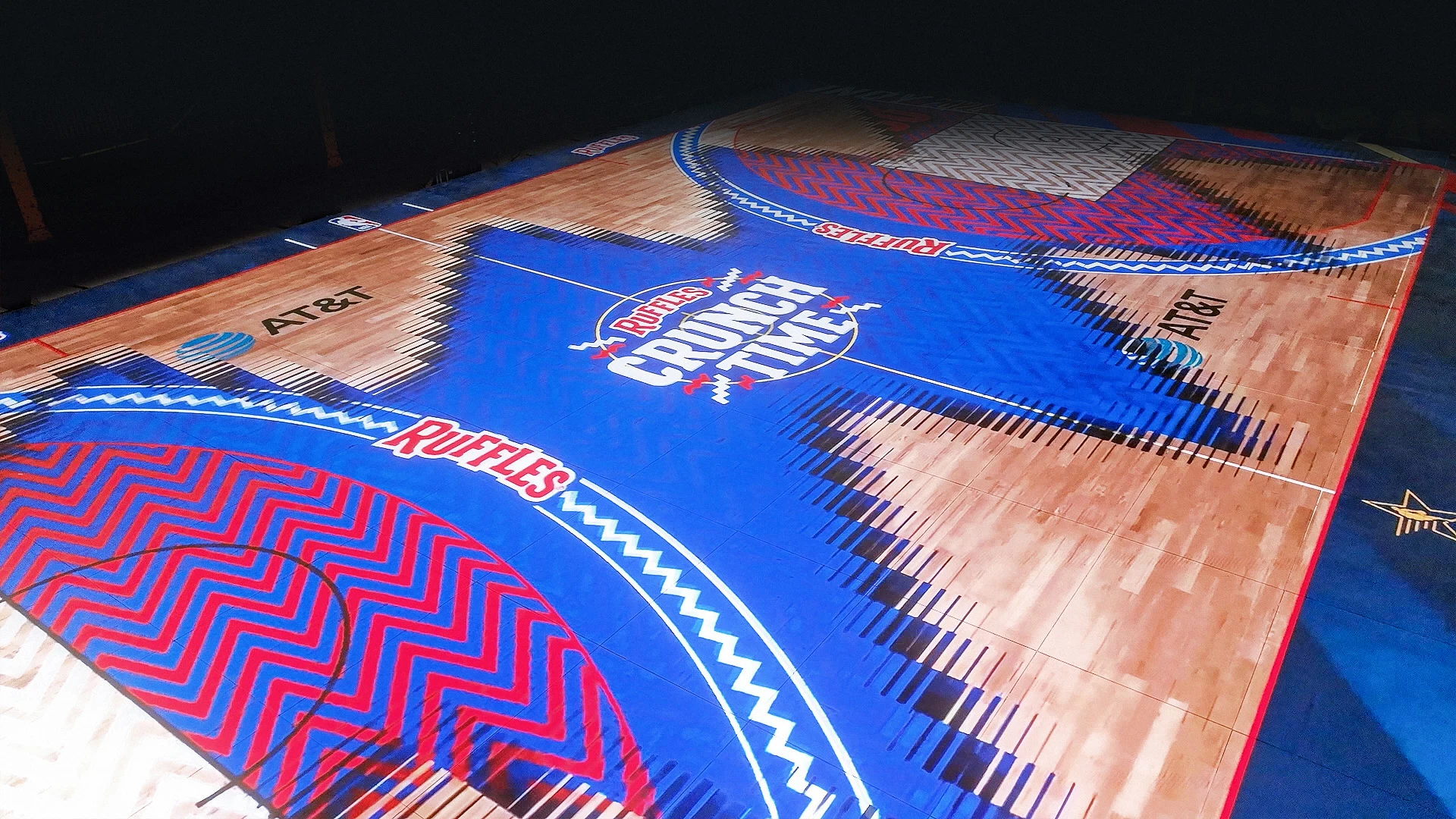 How the NBA built its 27-million pixel floor for the NBA All-Star Game