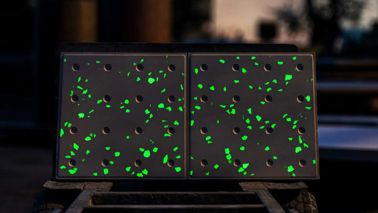 A terrazzo tile that glows in the dark? Yes, please