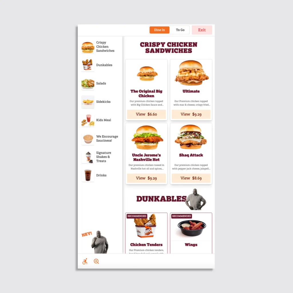 Shaq's Big Chicken is pioneering a fun new era for kiosk ordering ...