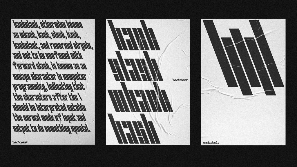 This brilliant font is made entirely out of backslashes - Fast Company