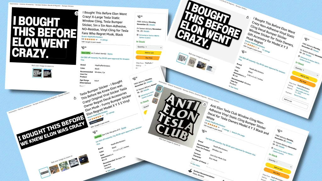 These anti-Elon Musk bumper stickers are Amazon bestsellers - Fast Company