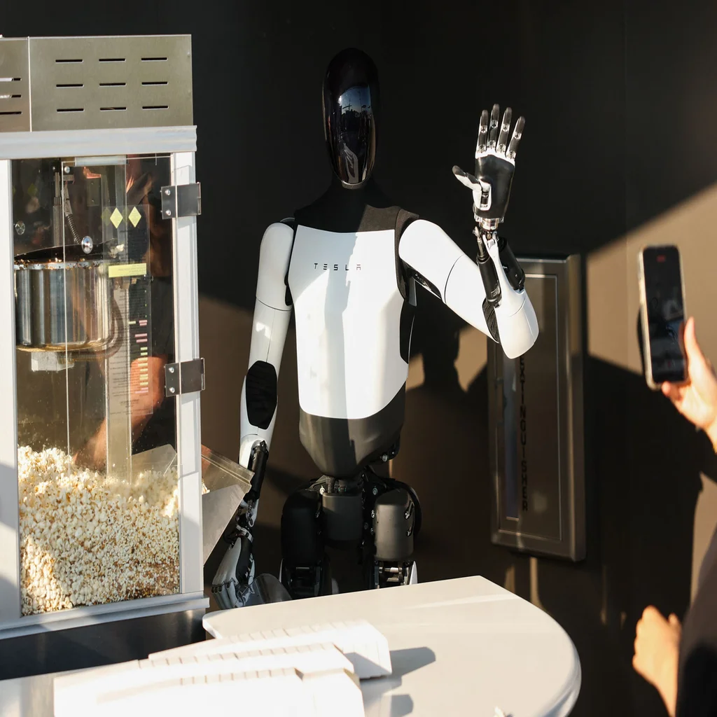 Elon Musk’s Tesla Diner is real—and it’s serving popcorn via robot ...