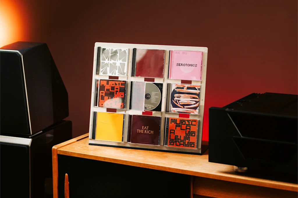 This pretty display turns your old CD cases into art - Fast Company