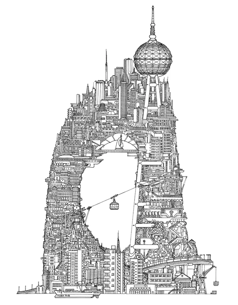 Obsessive Illustrator Creates Impossibly Complex Cities Of The Future ...