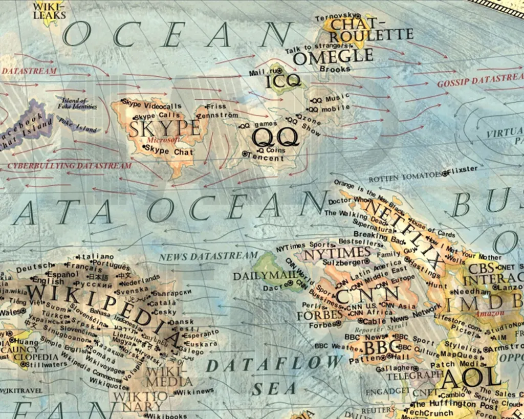 What The Internet Would Look Like As A World Map - Fast Company