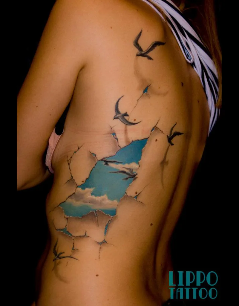 3d back tattoo