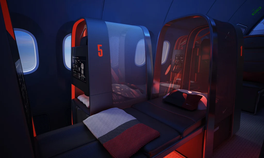 Nike Designs A Flashy Airplane Cabin For Pro Athletes - Fast Company