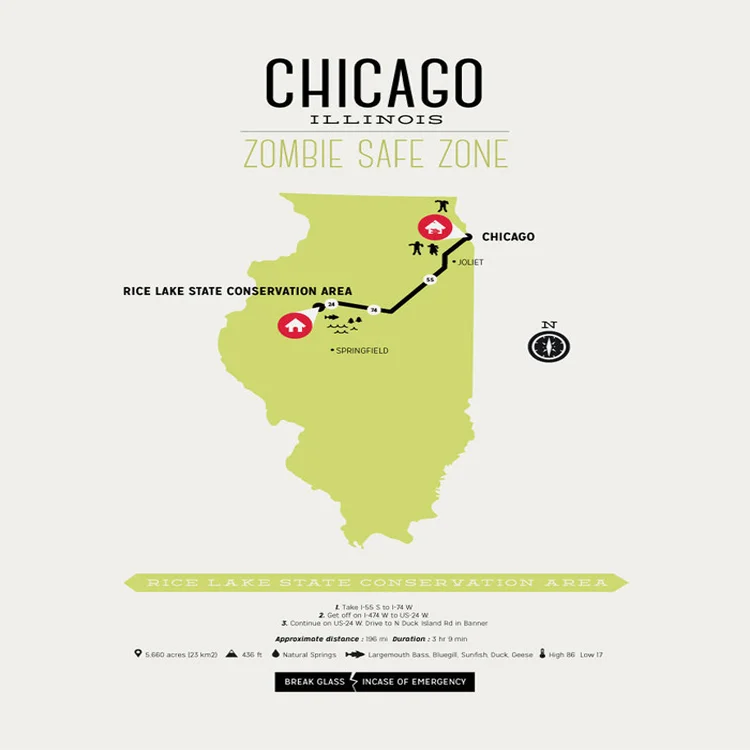 Chart Your Escape From The Zombie Apocalypse, With These Handy Maps ...