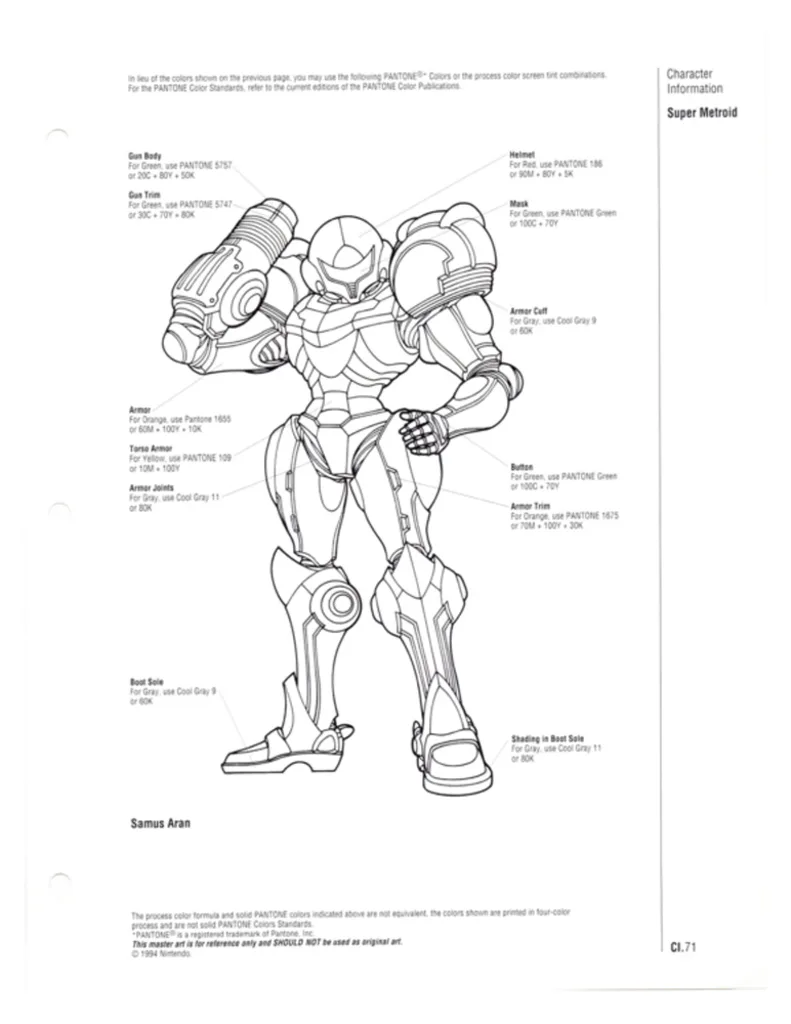 metroid coloring sheet