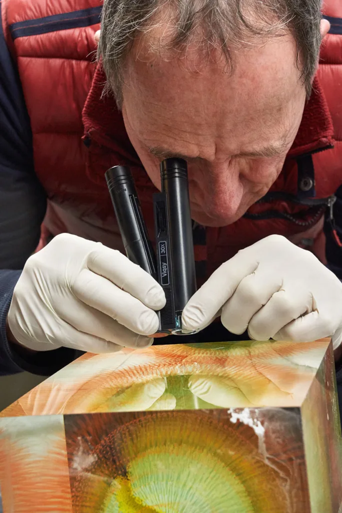 These Alien Glass Paintings Hide An Awesome Optical Illusion Inside ...