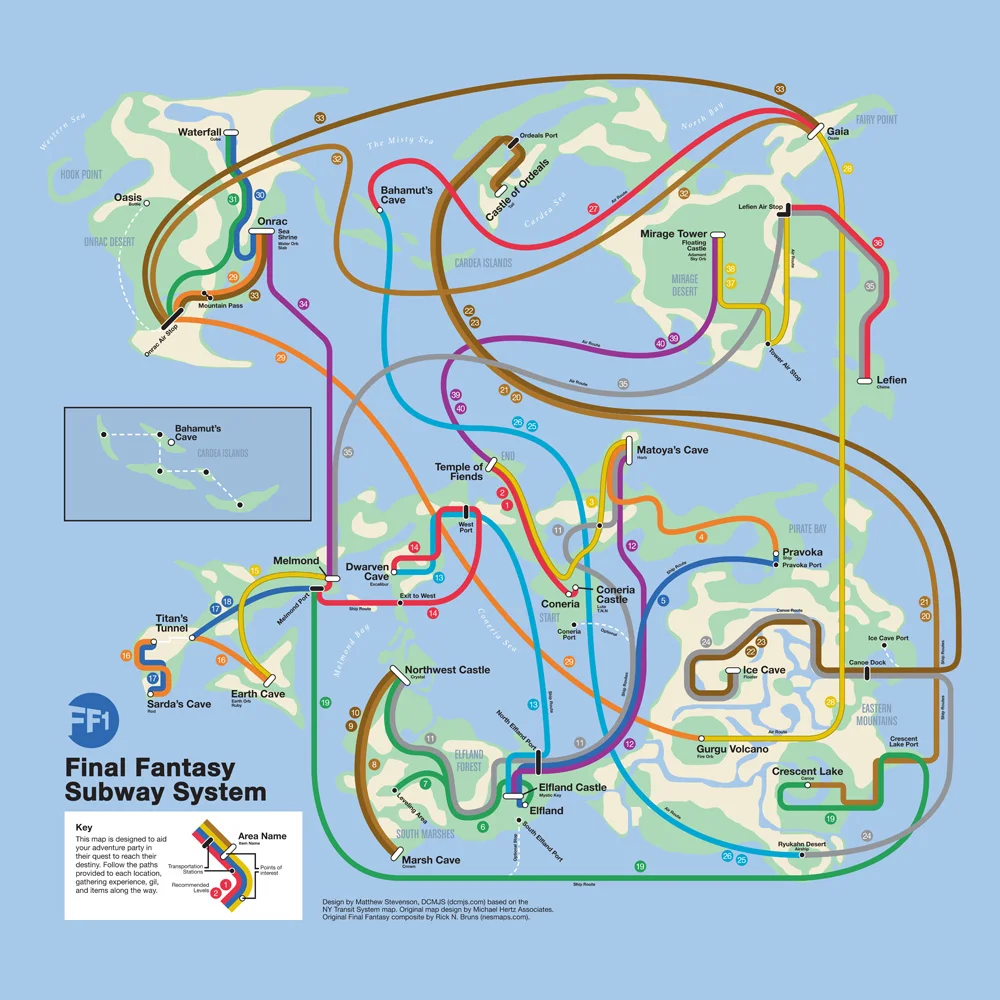 6 Classic Nintendo Gameworlds, Redrawn As Subway Maps - Fast Company