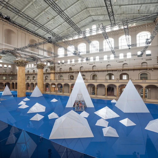 The Building Museum Transforms Itself Into A Glacial Ice Field - Fast ...