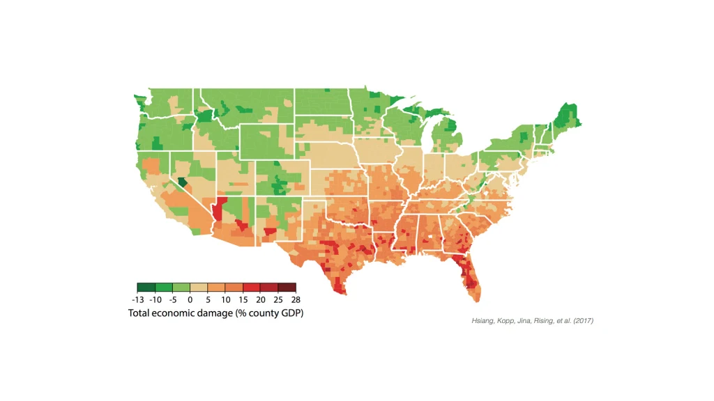 This Map Shows Which Parts Of The U.S. Will Suffer Most From Climate ...