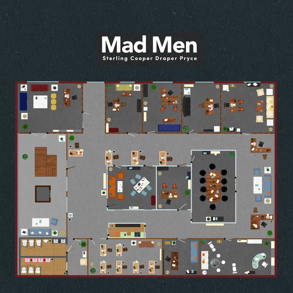 The Floor Plans Of Famous TV Offices, From Sterling Cooper To Dunder ...