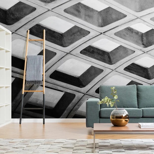 Fake Concrete Wallpaper Creates An Instant Brutalist Look - Fast Company