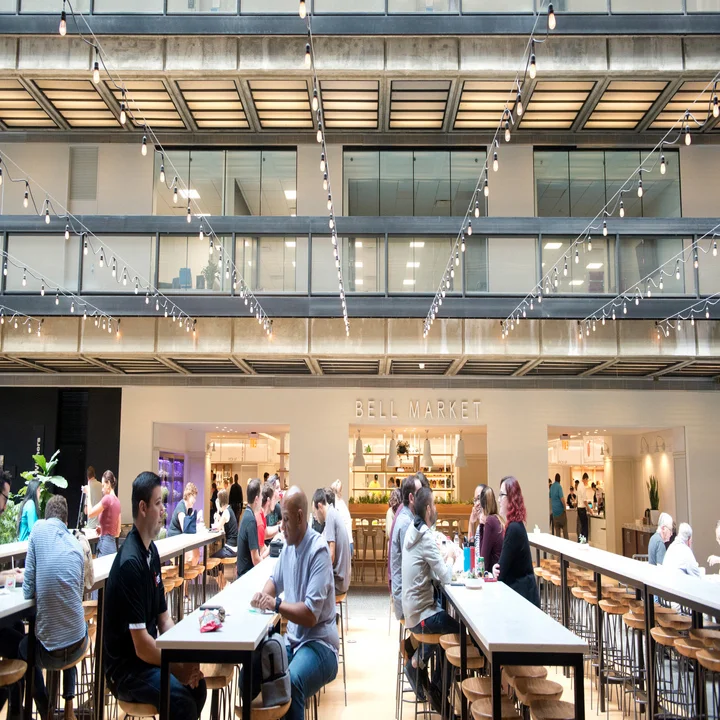 A food hall opens inside the building that birthed the cellphone - Fast ...