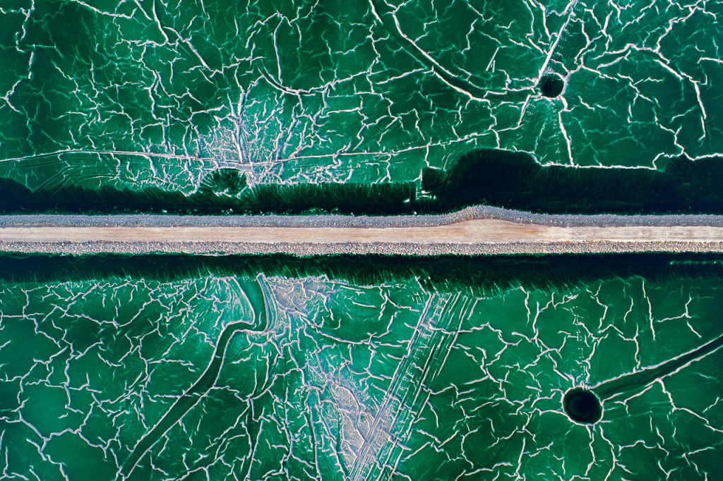 The world's water crisis is disturbingly beautiful when you look down ...