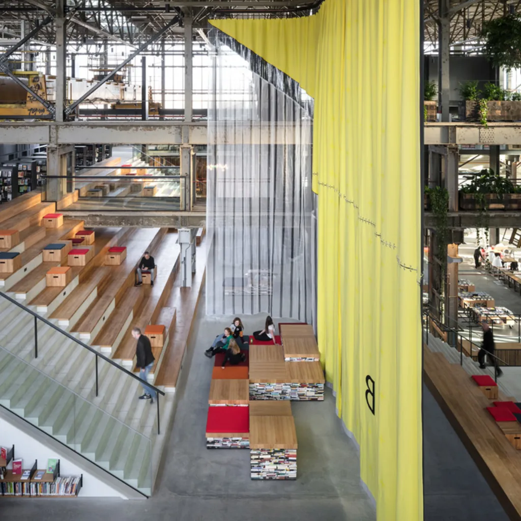 The library of the future is in an 80-year-old converted train shed ...