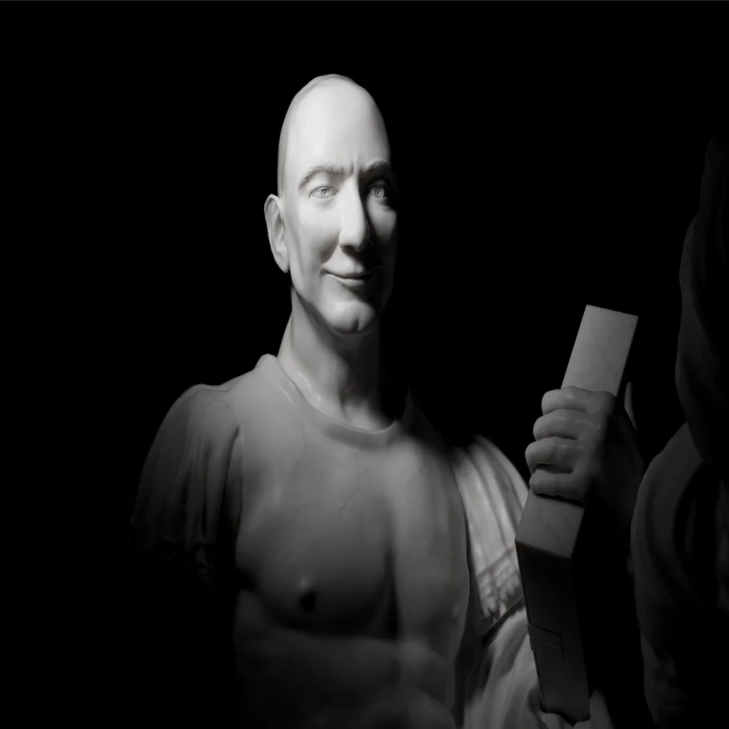 See Mark Zuckerberg, Elon Musk, and Jeff Bezos as classical sculptures ...