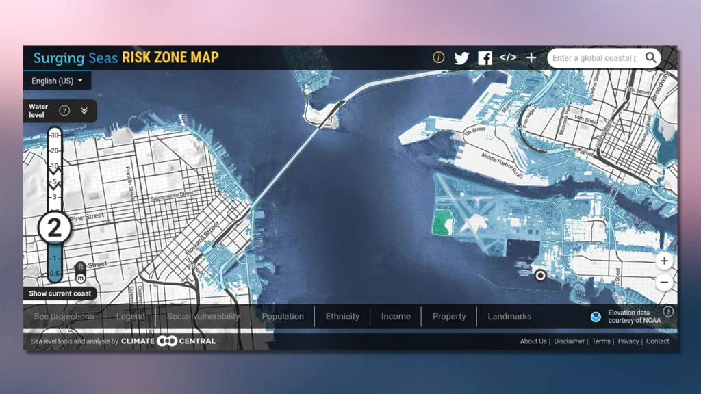 Here's what the worst case sea level rise might look like in your city ...