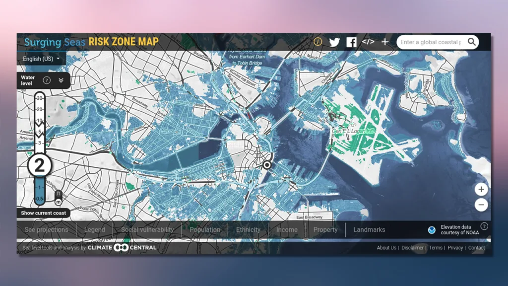 Here's what the worst case sea level rise might look like in your city ...