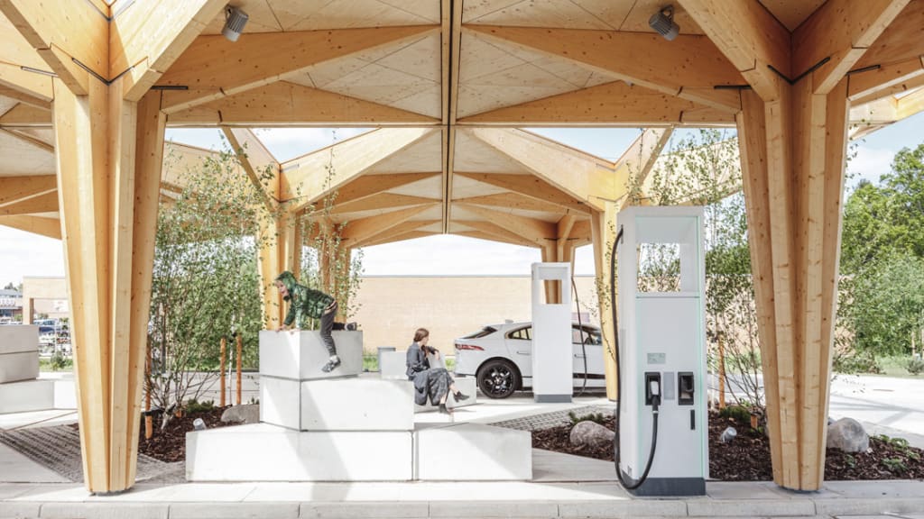 These beautiful electric charging points are the gas station of the ...