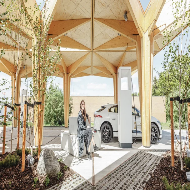 These beautiful electric charging points are the gas station of the ...