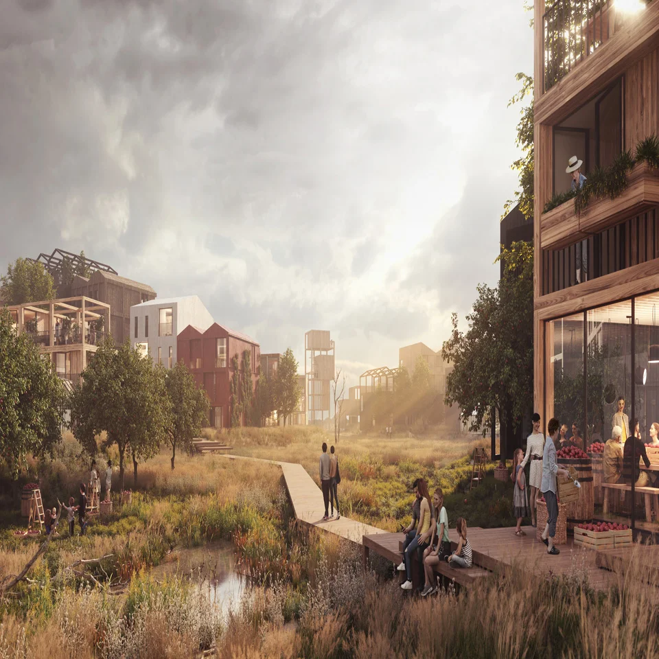 In this new neighborhood, every building will be made entirely out of ...