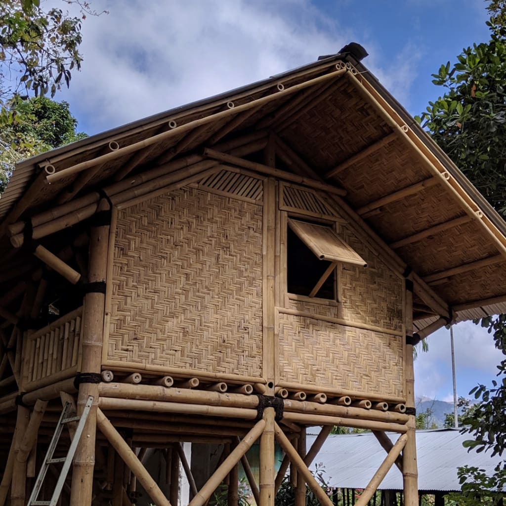 These bamboo houses are designed to stay standing during earthquakes ...