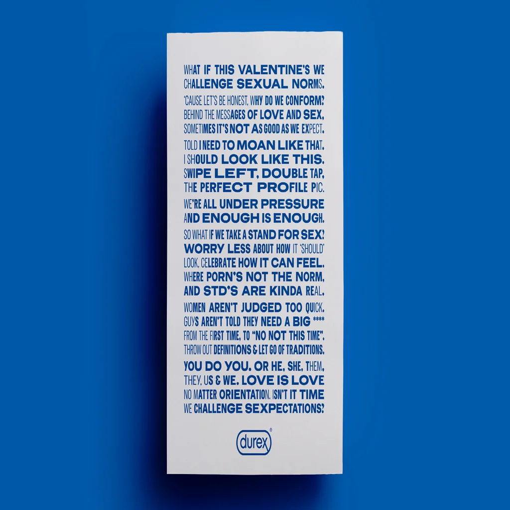 Durex now has its own typeface. Let's just say it gets the job done ...
