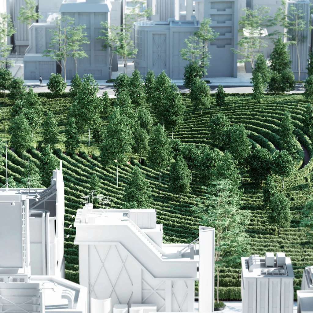 This maze-like urban park is designed to keep everyone 6 feet apart ...