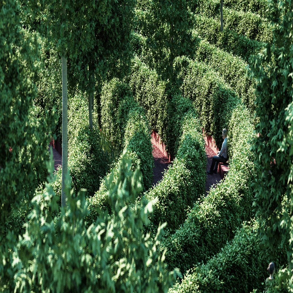 This maze-like urban park is designed to keep everyone 6 feet apart ...