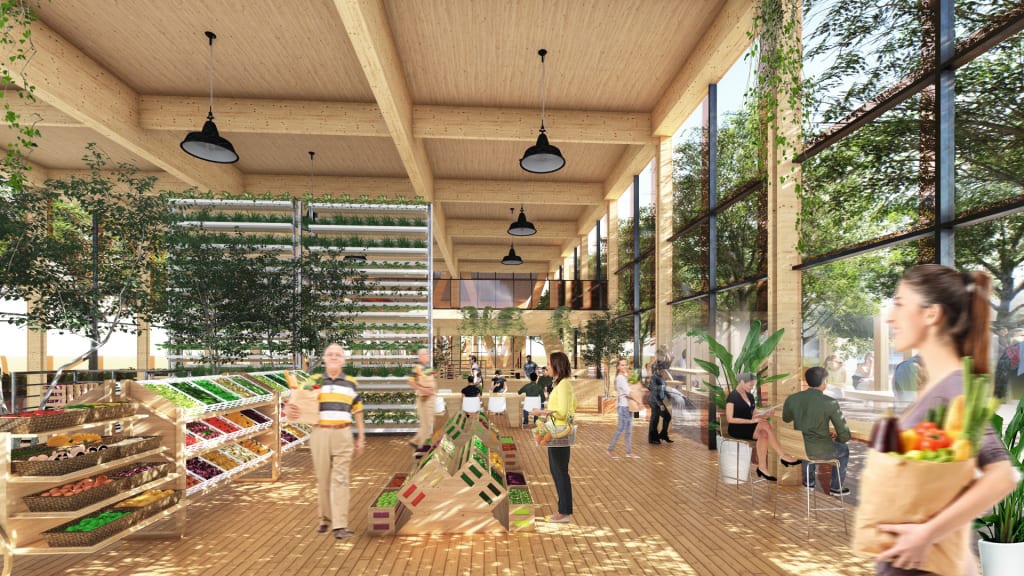 This sustainable neighborhood of the future is designed to manage both ...