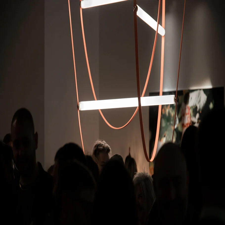 This stringy chandelier is all about its very long cord - Fast Company