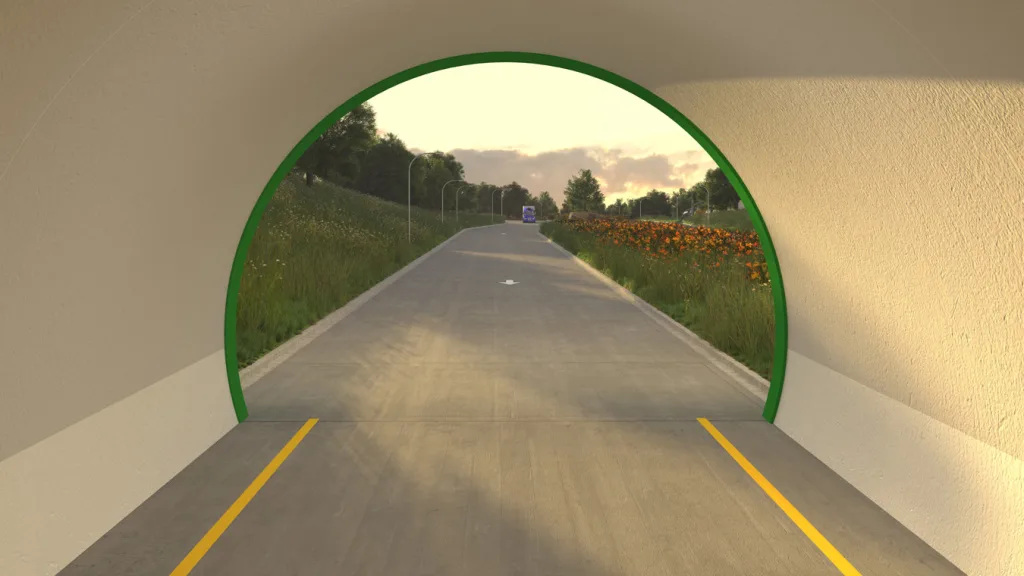 This inverted building saves energy because it's 300 feet underground ...