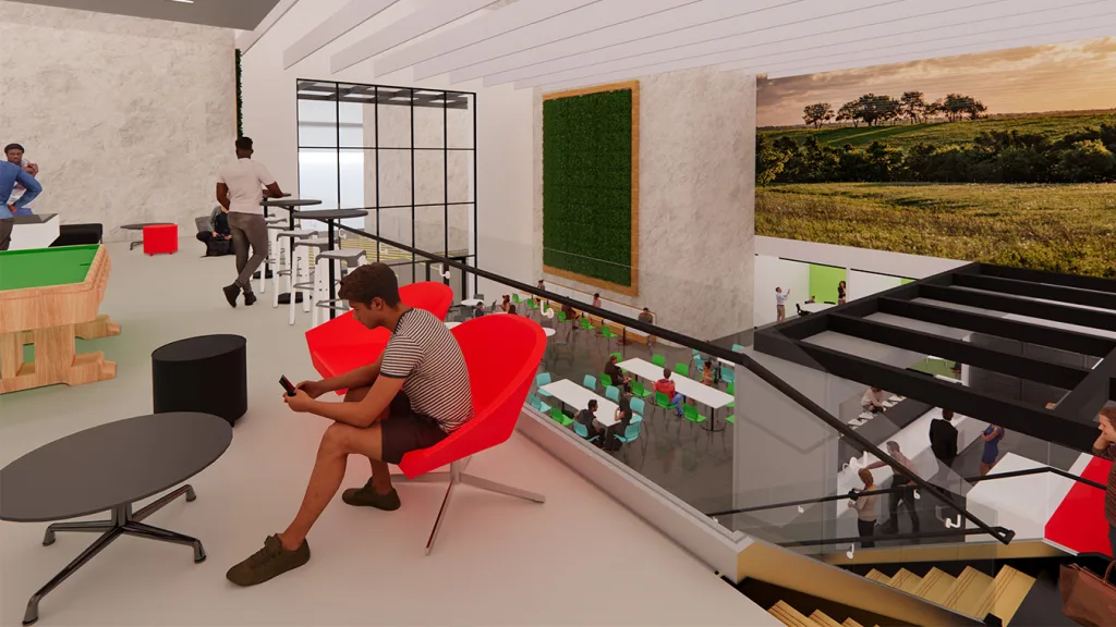 This inverted building saves energy because it's 300 feet underground ...