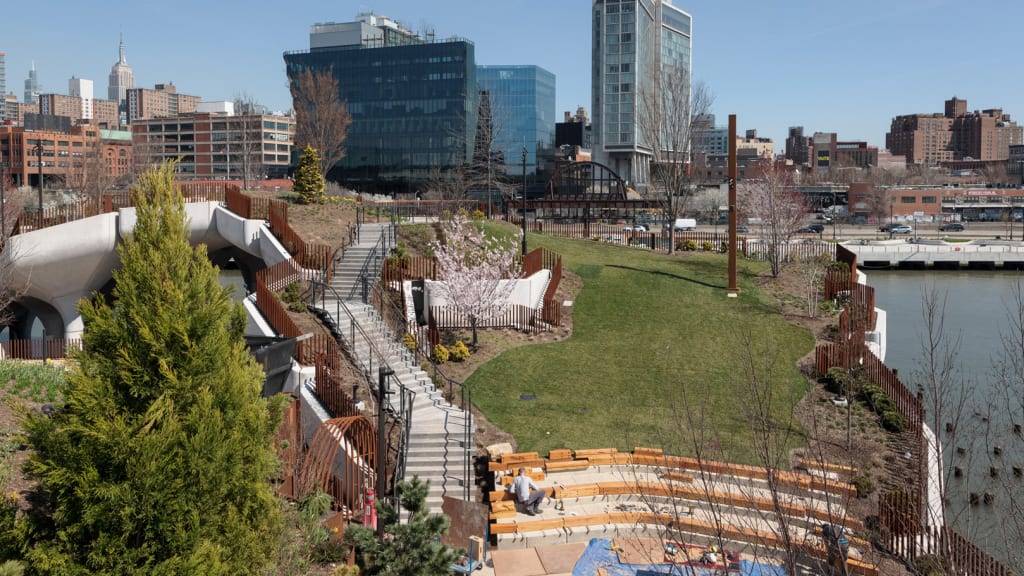 How the giant trees got to New York's new island park - Fast Company