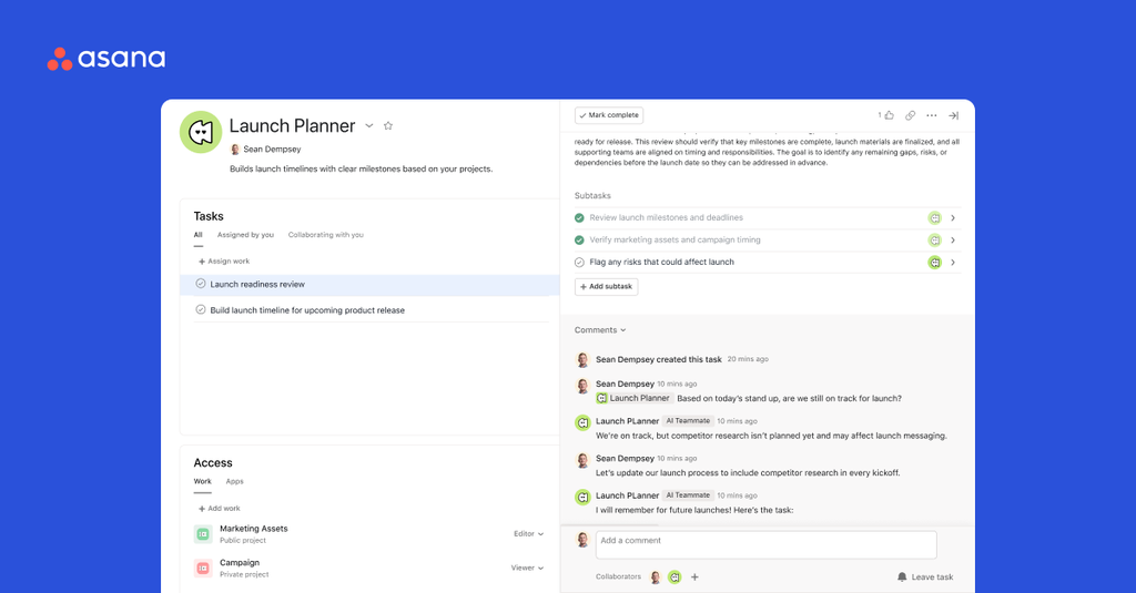 Project management hub Asana wants to be your go-to for managing AI ...