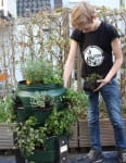 This Tiny Vertical Garden Has A Built-In Composter, So You Can Feed It ...