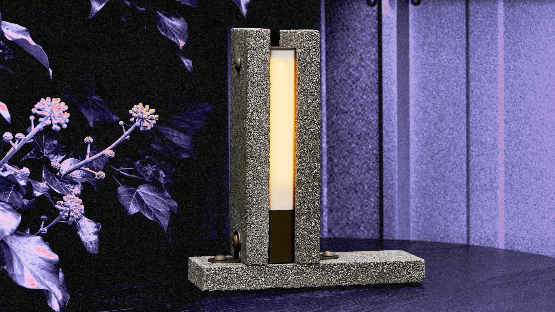 This brutalist lamp is actually made out of bacteria-based concrete ...