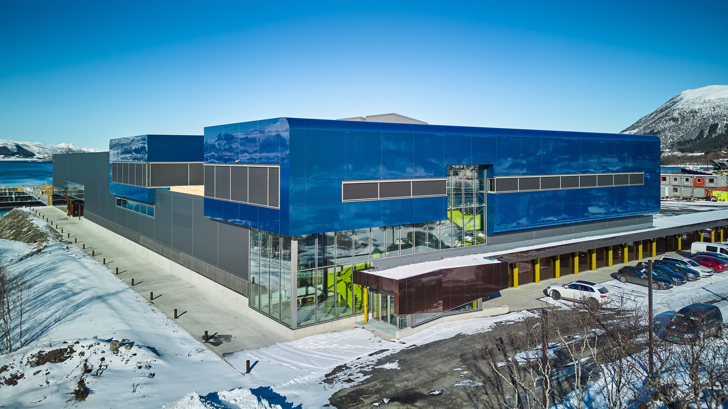 This colorful factory looks so cool, you'll forget it's processing fish ...