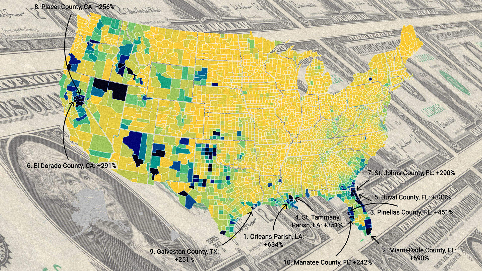 Housing market map: How much home insurance is expected to rise by 2055 ...