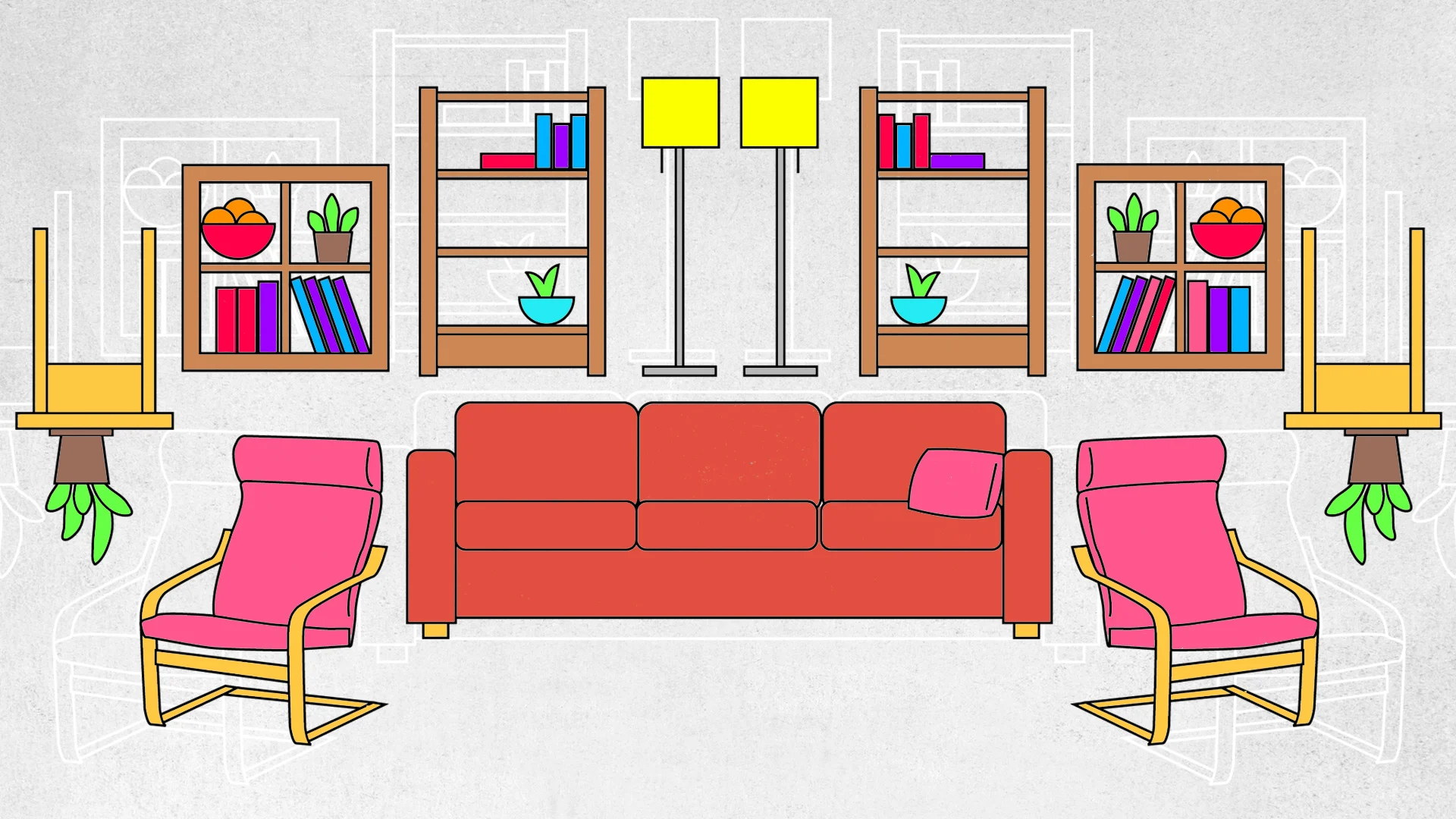 furniture coloring book