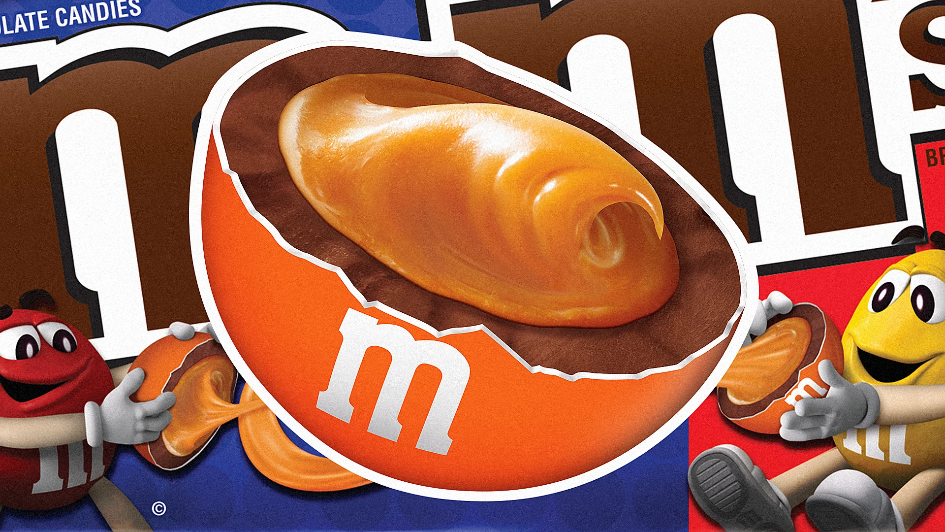 Caramel m&ms store