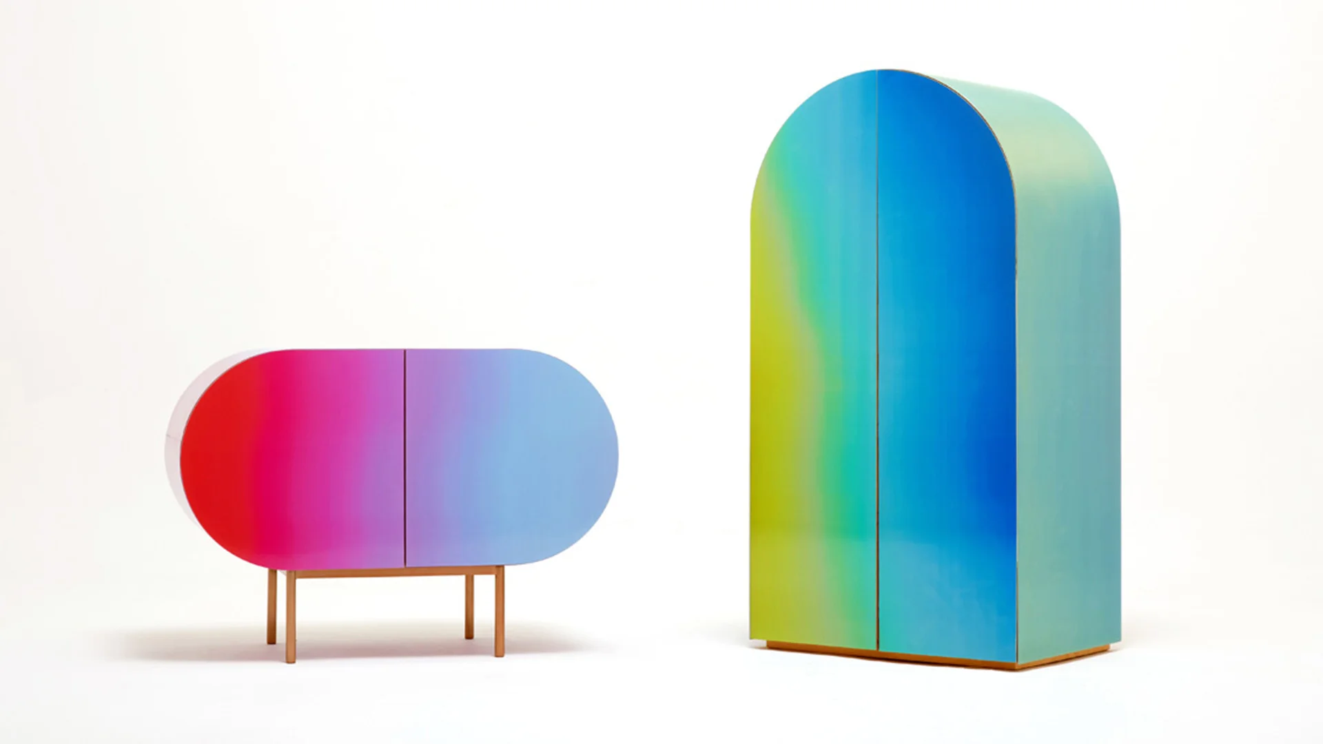 An Iridescent Optical Illusion Brings This Furniture To Life - Fast Company