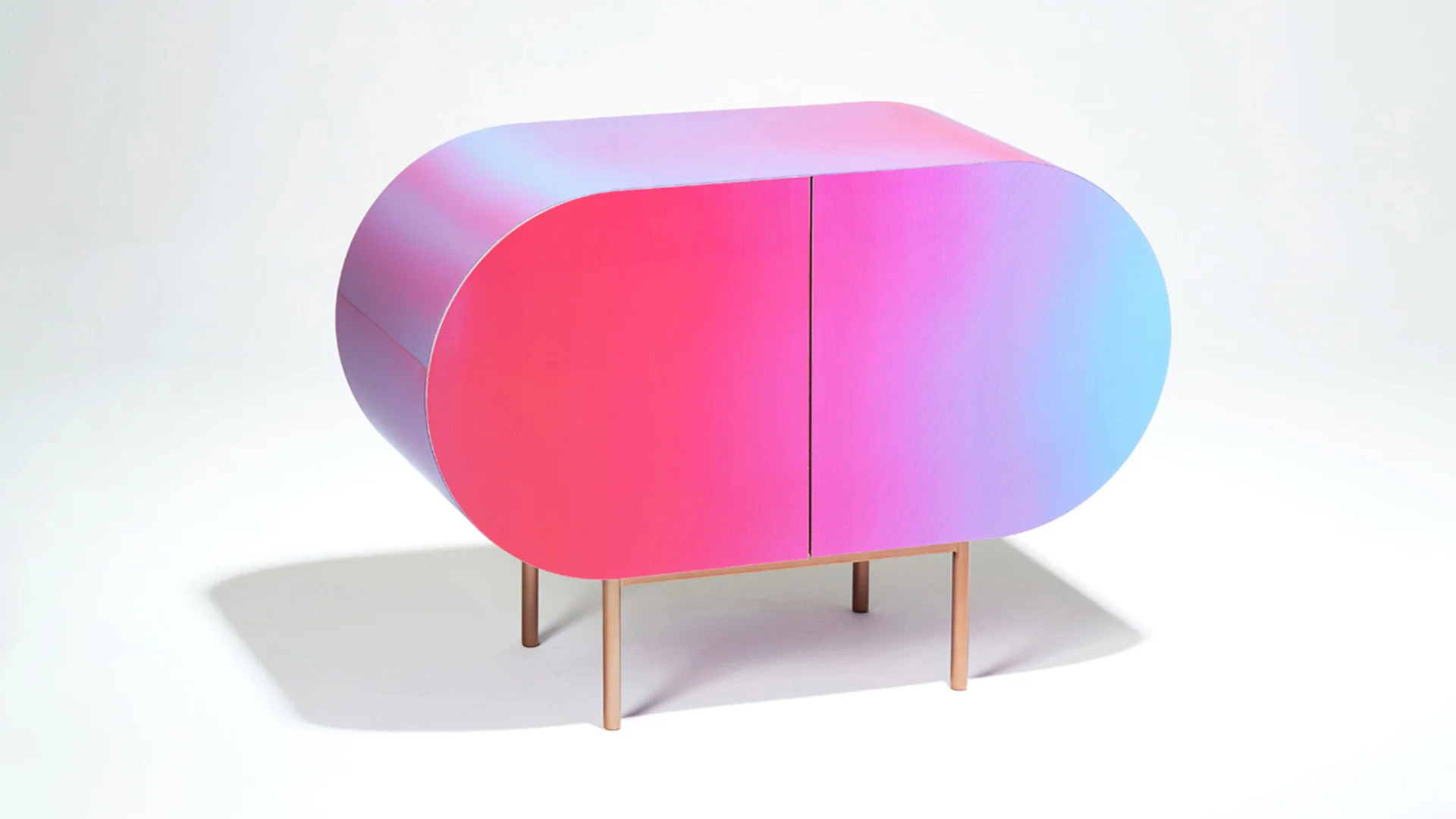 An Iridescent Optical Illusion Brings This Furniture To Life - Fast Company
