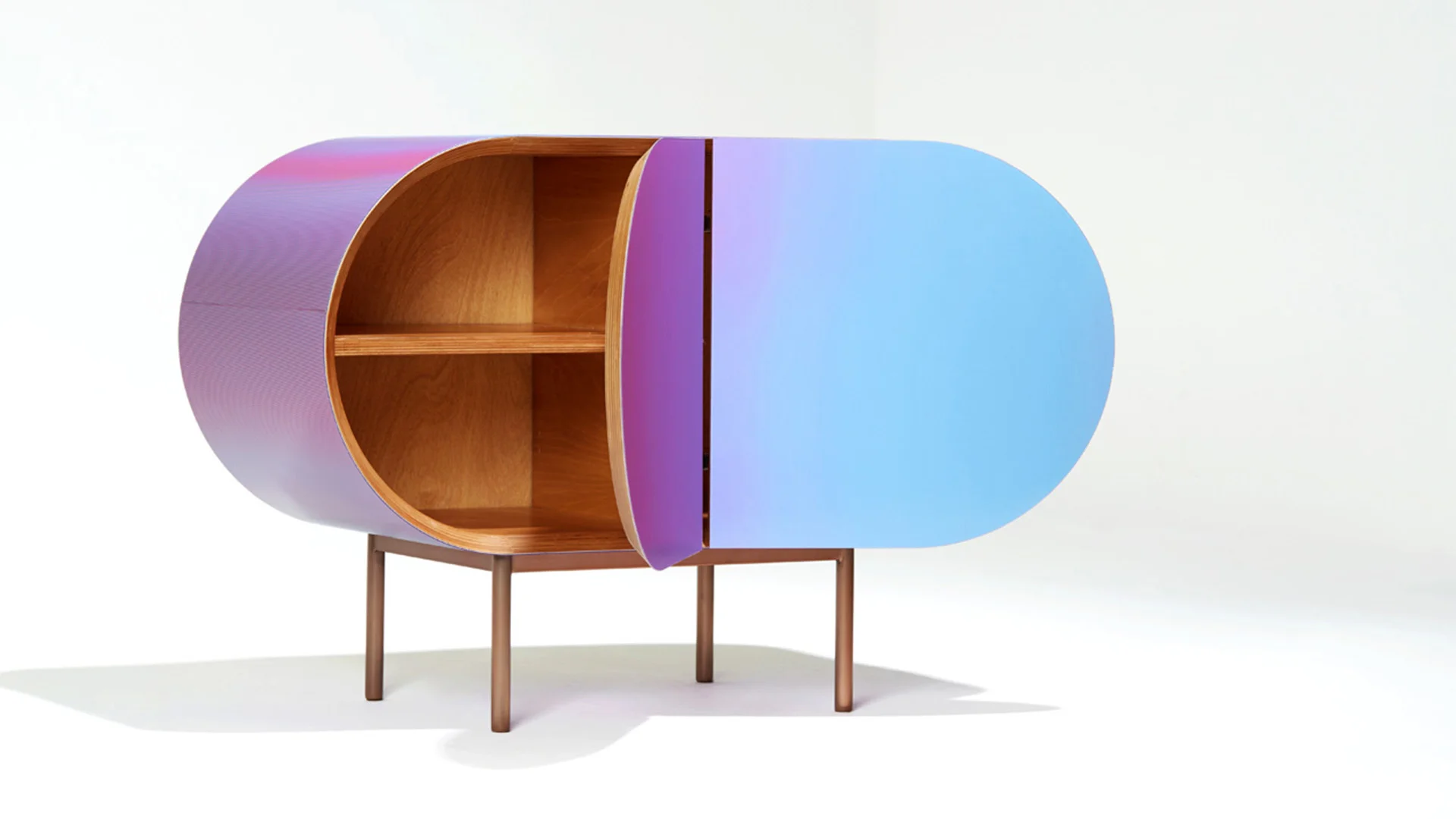An Iridescent Optical Illusion Brings This Furniture To Life - Fast Company
