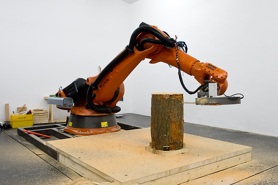 A Robot Lumberjack Chainsaws Trees Into Chairs - Fast Company