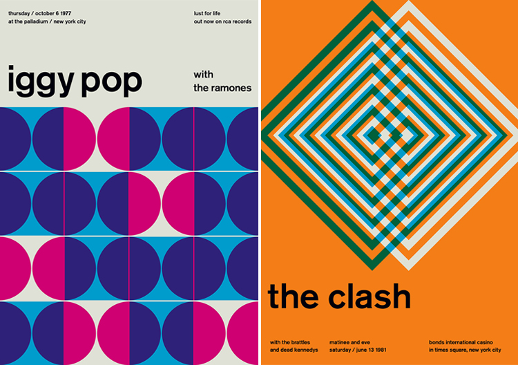 Check Out These Vintage Rock Posters, Remixed With Swiss Modernism ...