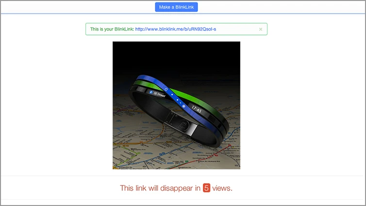 BlinkLink Burns Your Photos After 100 Views (Or Less) - Fast Company